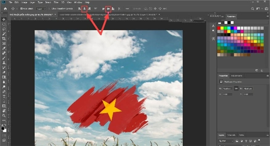Instructions on How to center in Photoshop in seconds